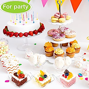 Suclain 200 Pack 5 oz Clear Plastic Dessert Cups Parfait Appetizer Plates Bowls Clear Dessert Bowls Mini Clear Cups Wedding Appetizer Bowls with 200 Pack Spoons for Wedding Party