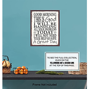 Yellowbird Art & Design Christian Wall Art - God Wall Decor - Religious Gifts for Men Man - Catholic Gift - Inspirational Wall Decor Poster - spiritual Wall Decor - Religion Christianity decoration