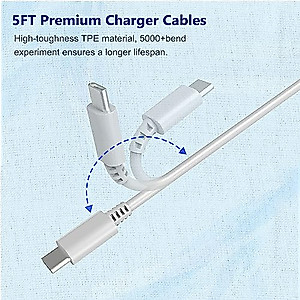 YCCSKY Charger for Nintendo Switch,AC Adapter for Nintendo Switch - Fast Travel Wall Charger with 5FT USB C Cable 15V/2.6A Power Supply for Nintendo Switch Supports TV Mode and Dock Station (White)