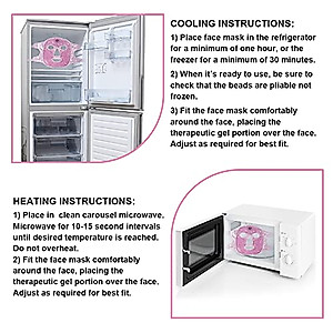 CONBELLA Face eye masks for dark circles and puffiness, Migraines, Headache, Stress, Redness, Acne, Cooling Face Masks for Women Man, Hot Cold Use Ice Face Mask.