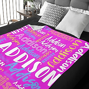 Dr.TOUGH Personalized Blanket for Kids Personalized Name Blanket Personalized Kids Adults Monogrammed Blankets and Throws Christmas Birthday Valentines Day Gift