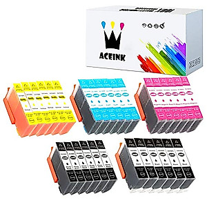 AceInk Compatible with HP 564XL Ink Cartridges 30 Packs (6BK/6PBK/6C/6M/6Y) for Deskjet 3070A 3520 Officejet 4610 4620 4622 Photosmart 5510 5514 5520 Printer