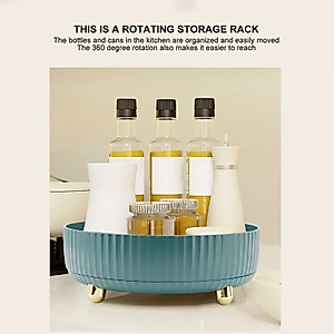 Asixxsix Lazy Susan Organizer, Round Turntable Cabinet Organizer 360 Degree Rotating Spice Rack Organizer, Cosmetic Makeup Organizers, Turntable Storage Rack for Kitchen Cabinet Pantry