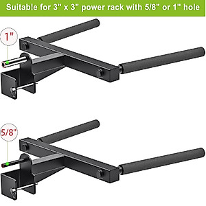 Kipika Y-Shaped Dip Bar for 3" x 3" Power Cage with 5/8" or 1" Hole - Dip Bar Attachments for Home Gym - Heavy Duty Power Rack Attachments - 3" x 3" Squat Rack Accessories for Strength Training