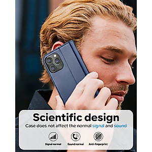 OCASE Compatible with iPhone 14 Pro Max Wallet Case, PU Leather Flip Folio Case with Card Holders RFID Blocking Stand [Shockproof TPU Inner Shell] Phone Cover 6.7 Inch 2022（Blue）