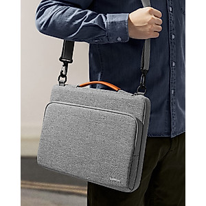 tomtoc 360 Protective Laptop Shoulder Bag for 13-inch 2025 MacBook Air M4/A3240, M3/A3113, M2/A2681, M1/A2337, MacBook Pro M2/A2686 M1/A2338, Water-Resistant Laptop Accessory Carrying Case Sleeve