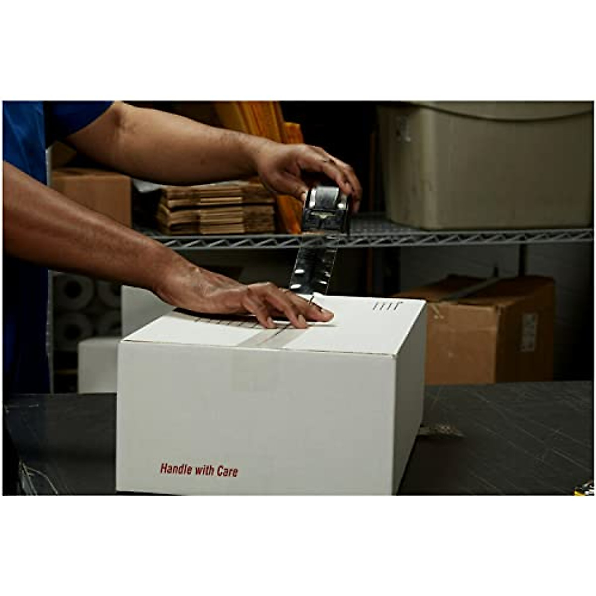 Scotch Box Lock Packaging Tape, 1 Roll with Dispenser, 1.88 in x 800 in, Extreme Grip, Sticks Instantly to Any Box (195)