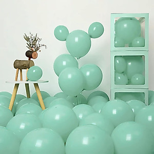 Voyzz Home 100pcs Green Balloons 12 Inches Latex Balloons, Helium Quality for Birthday Baby Shower Wedding Party Supplies Halloween Arch Garland Decoration