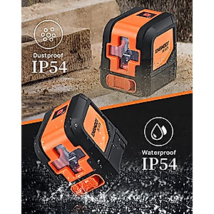 ENGiNDOT Self Leveling Laser Level 50ft, Cross Line Laser with Quick Self Leveling,360°Magnetic Mounting Plate, Zippered Pouch, Battery Included, for Tiling and Aligning