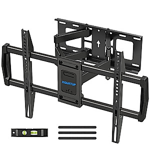 MOUNTUP Full Motion TV Wall Mount for Most 42-82 inch TVs, Wall Mount TV Bracket with Articulating Swivel and Tilt, TV Mount Max VESA 600x400mm, Holds up to 100lbs Fits 16" Studs MU0028