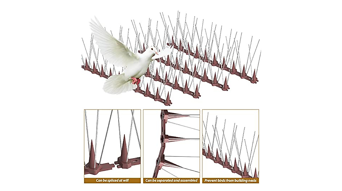 Bird Spikes 15 Pack Stainless Steel Bird Deterrent Devices Outdoor
