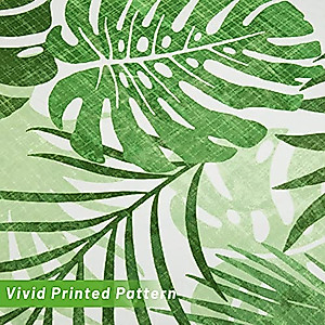 RUGSREAL 5x7 Area Rug for Living Room Low Profile Palm Tree Leaf Area Rug Large Throw Carpet Indoor Machine Washable Rug for Bedroom Kitchen Patio Home Decor, 5' x 7' Green