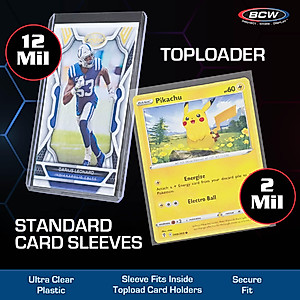 BCW 100 Top Loaders + Penny Sleeves | 100 Each: Trading Card Sleeves & Toploaders for Cards | for Your TCG, Pokemon, MTG Cards, Ultra Clear Baseball Card Protectors. for Pro Collectors and Hobbyists