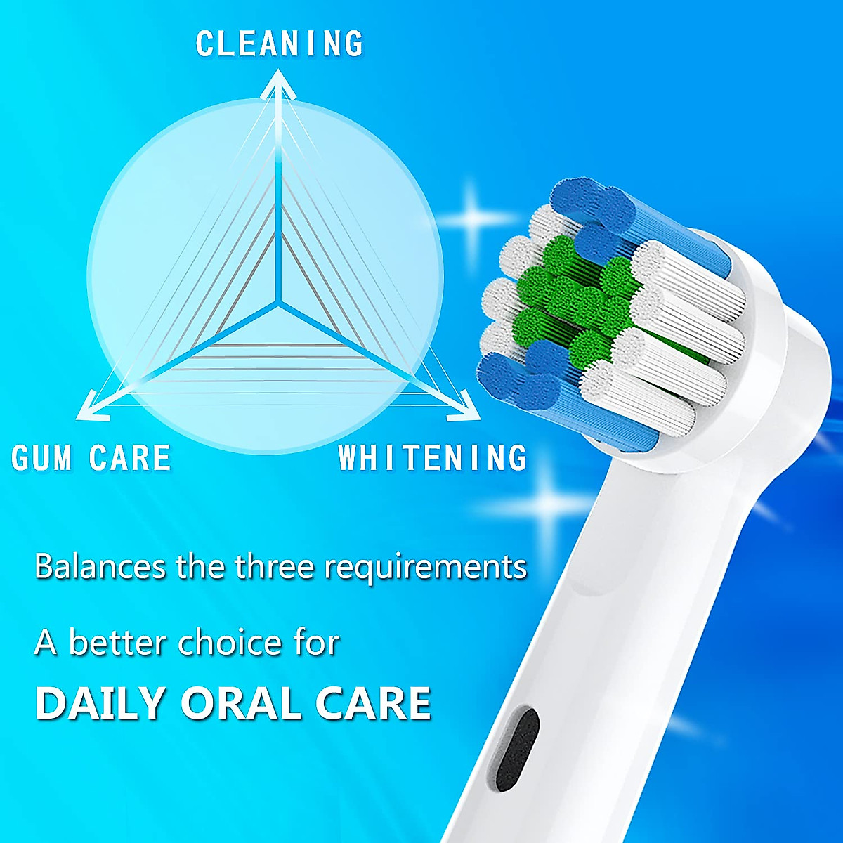 BUKURII Replacement Toothbrush Heads Compatible with Oral B Electric Toothbrushes, 4 Count, Small Round Head for Pro Series, Refills for Braun Model 3756 3757 3744 3765 4729 4731