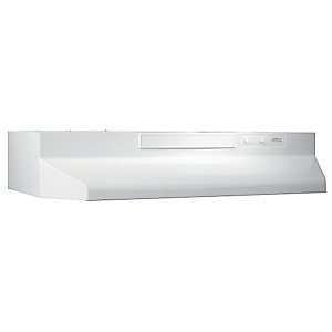Broan-NuTone F403611 Two Four White 36-inch Under-Cabinet 4-Way Convertible Range Hood with 2-Speed Exhaust Fan and Light