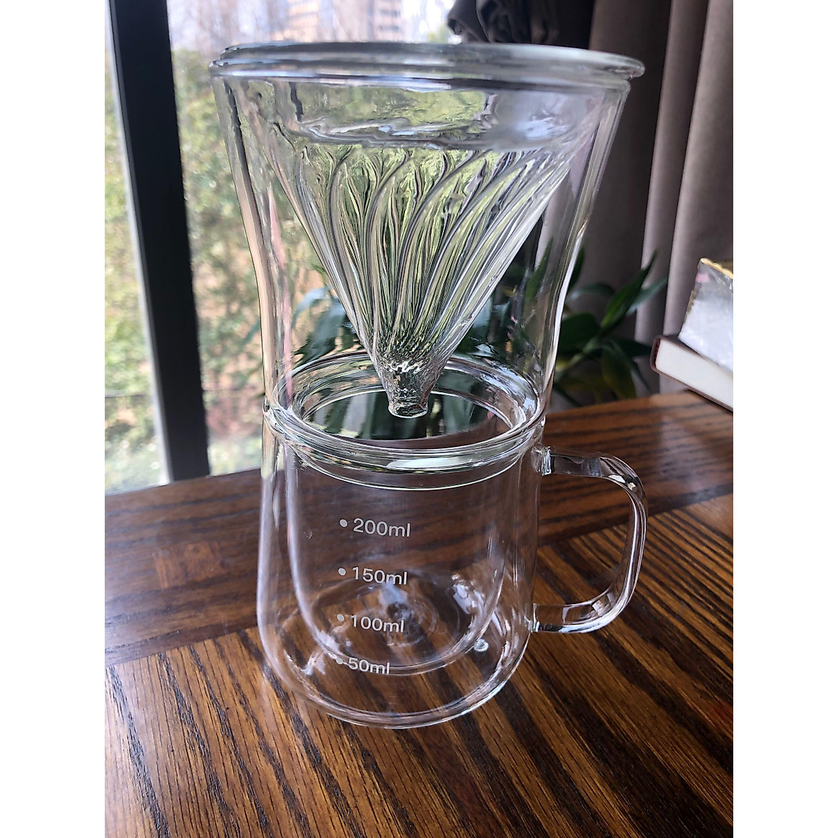 TaiLake Coffee Self Brewing Cup - Perfect for Single Serve Coffee - Experience the Art of One Cup Pour Over Coffee Maker(Vortex Filter Set)
