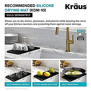 Kraus KHF204-33 Standart PRO Kitchen Stainless Steel Sink 16 Guage, 32.88", 33 Inch Round Apron 40/60 Double Bowl