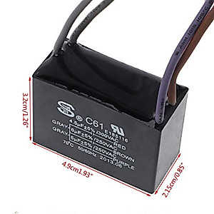 ANG-puneng CBB61 Ceiling Fan Capacitor Electrical Power Relay Connecting Capacitor 4.5uf+6uf+5uf 5 Wire 250V