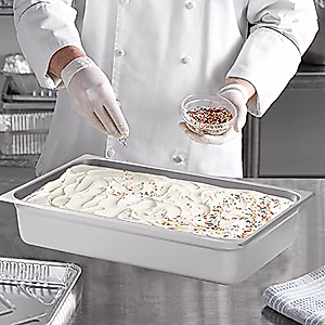 HVUE Upgrade Set of 6 Hotel Pan 6 inch Deep Steam Table Pan Full Size 20x12x6 Inch Stainless Steel Anti Jam Steam Table Pan Hotel Pan for Hotels Restaurant(6 PCS 20x12x6in)