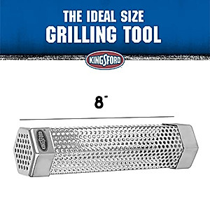 Kingsford 8 Inch Pellet Smoker Tube Hexagon With Box | Pellet Tube Smoker Turns Any Grill Into BBQ Smoker | Pellet Smoker Tube, Pellet Smoker Box, Grilling Tools, Smoker Pellets from Kingsford