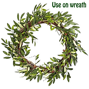 JD ARTIFICIAL PLANTS 3PCS 38" Artificial Olive Branches with Fruits Fake Greenery Plants Twig Picks for Home Décor Office Restaurant Wedding Garden Patio Shop Window Photography Props（3 in Pack）