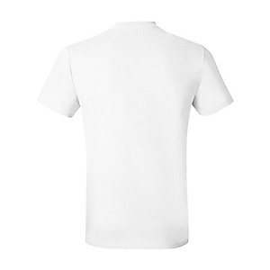 Hanes Men's Nano Premium Cotton T-Shirt (Pack of 2), White, Medium