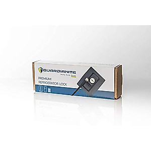 Guardianite Premium Refrigerator Door Lock with Built-in Keyed Lock (Black)