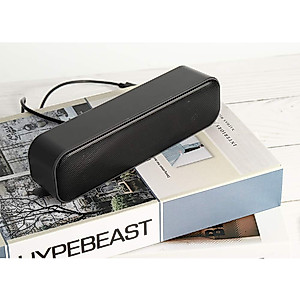 USB Computer Speaker,USB Powered Mini Soundbar Speaker,Laptop Stereo Speakers with Space Saving Design for Computer Laptop Desktop PC Dorm Offce Desk Restaurant