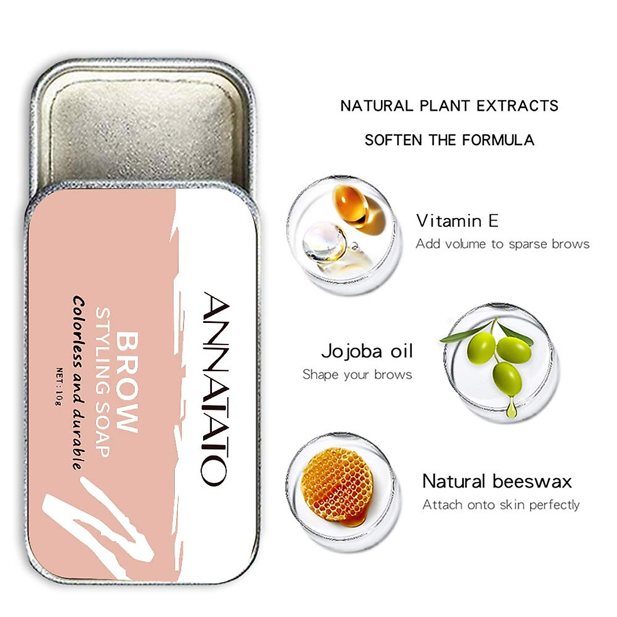 Eyebrow Soap Kit, Brows Styling Soap, 4D Brows Gel Long Lasting Eyebrow Setting Wax Waterproof Eyebrow Makeup Balm Pomade Cosmetics