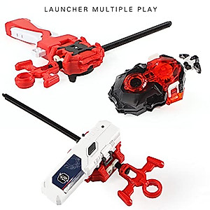 WNSULL Bey Battle Burst Gyro Blade Set, Best Gift Toy with Portable Box 12 Spinning Tops 2 Launchers, Metal Fusion Attack Top Battling Game for Boys Kids Children