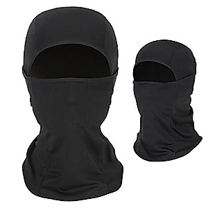 YUNAI Motorcycle Cycling Balaclava Face Mask – Windproof Hot Weather Breathable Full Face UV Protection Balaclava Hood Thermal for Outdoor Skiing Sports Hiking Black