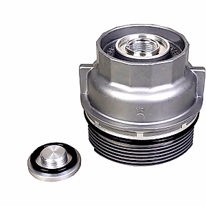 FOKES Oil Filter housing Cover,Compatible with Toyota 4Runner Avalon Camry Fj Cruiser Highlander RAV4 Sienna Tacoma Tundra Venza more. Replace 15620-31060 1562031060 15643-31050(All Aluminum)