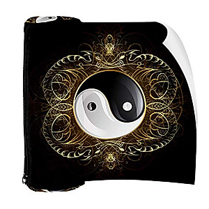 Symbol Yin Yang Pattern Pencil Bag Pen Case Stationary Case Pencil Pouch Desk Organizer Makeup Cosmetic Bag for School Office
