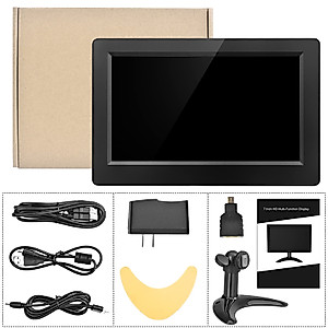 AUKUYEE 7 Inch Touch Screen 1024x600 IPS Monitor for Raspberry Pi 4 3 2B B RPi 1 B+ A+ PC Car with Speaker SC7K