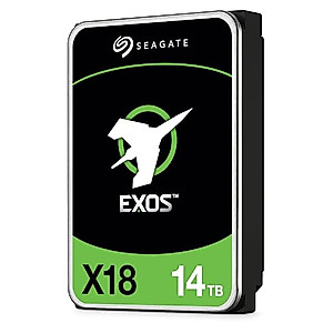 Seagate Exos X18 ST14000NM000J 14 TB Hard Drive - Internal - SATA (SATA/600) - Conventional Magnetic Recording (CMR) Method - Storage System, Video Surveillance System Device Supported - 7200rpm