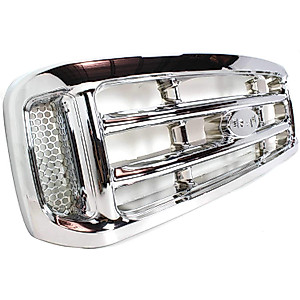 Evan Fischer Grille Assembly Compatible with 1999-2004 Ford F-250 Super Duty, 1999-2004 F-350 Super Duty, 1999-2004 F-450 Super Duty & 1999-2004 F-550 Super Duty - FO1200417