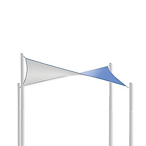 Coolaroo 95% UV Block Dualshade Outdoor Sun Shade Sail with Hardware Kit, 12' Square, Santorini