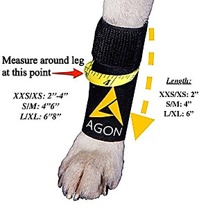 AGON® Pair Dog Canine Front Leg Brace Paw Compression Wraps with Protects Wounds Brace Heals and Prevents Injuries and Sprains Helps with Loss of Stability Caused by Arthritis (Large/X-Large)