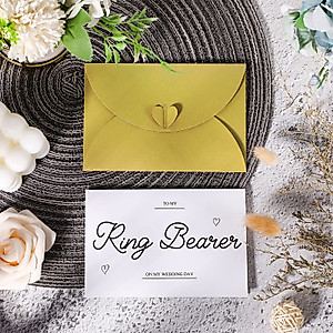 Spakon 26 Sets Wedding Party Thank You Cards Wedding Day Letters Gifts to My Bridesmaid on My Wedding Day with Golden Envelopes to Your Bridesmaid, Bridal, Mother, Father, Friends Gifts