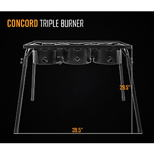 Concord Triple Burner Outdoor Propane Stove Cooker w/Regulator, 3 Burner Stove Brewing Supply