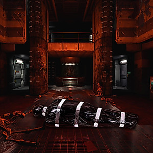 Niaoyun Halloween Decorations Dead Victim Props, Hanging Corpse Dead Victim Props Halloween Decorations, Scary Fake Corpse in Bag Hallowmas Outdoor Prop Creepy Haunted House Decor