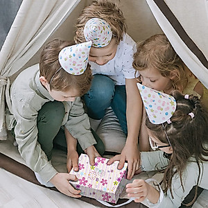 Little Flowers Floral Pink Wrapping Paper, Colorful Dasiy Flowers Print On The Striped Gift Wrap 4 Sheets For Kids Girls Boys Princess Wrapping Paper - Birthday Baby Shower Wedding Mother's Day and