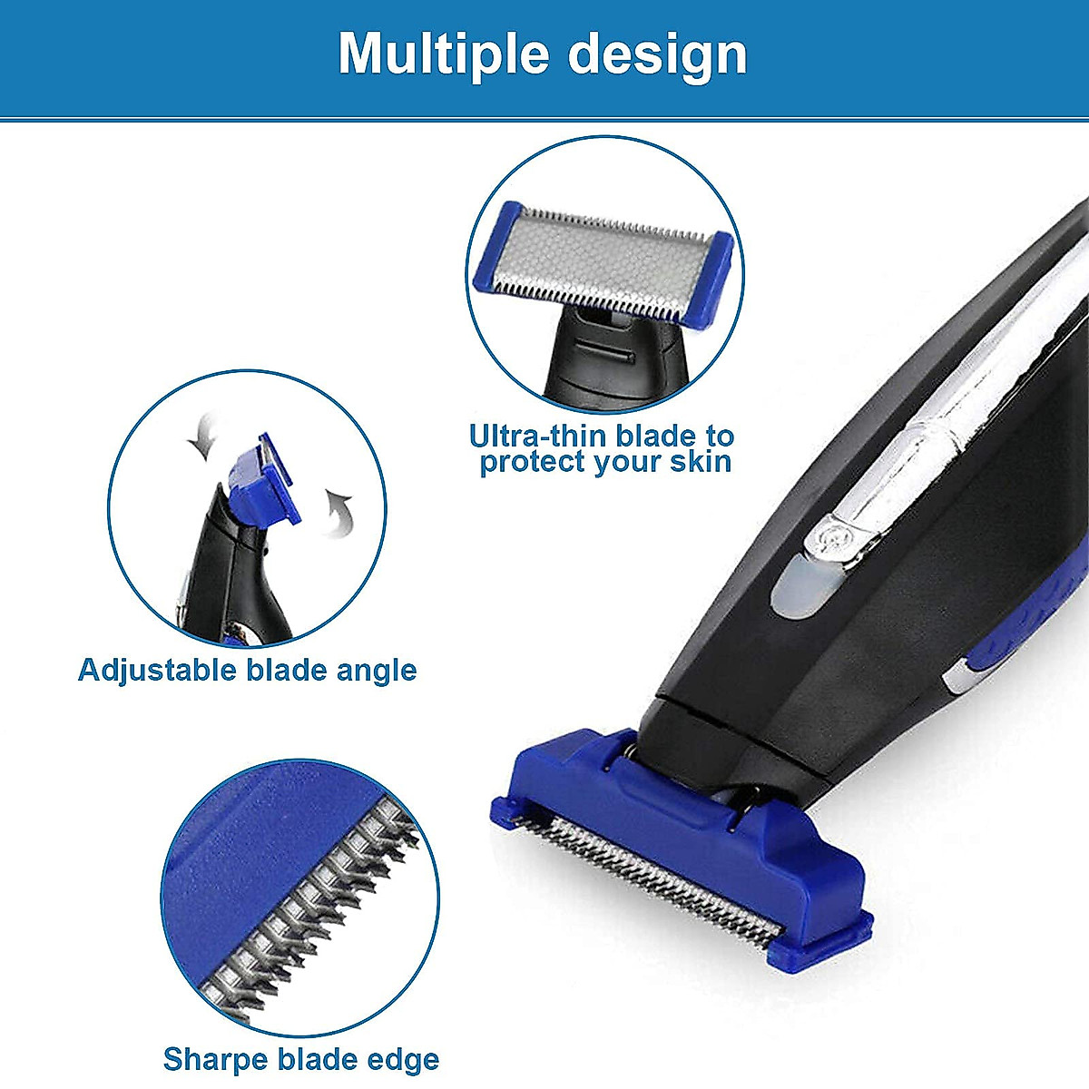 LinMei Razor Replacement Head Compatible for Gen 1 Micro Touches Solo Trimmer Replacement Cutter Head Solo Hybrid Shaver Replacement Blades Include 2 Cleaning Brush