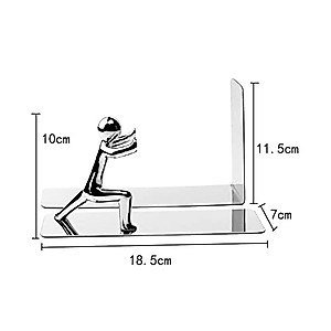SZYAWsd File Sorters Bookends Book Decorative Bookendshelves Stopper Bookshelf Ends Decor Metal Desktop Cable Extension Headphone Books Stand Holder