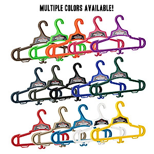 Worlds Strongest Coat Hanger | USA Made | 140 lb Load Capacity | Multipurpose Gear Hanger | White (6)