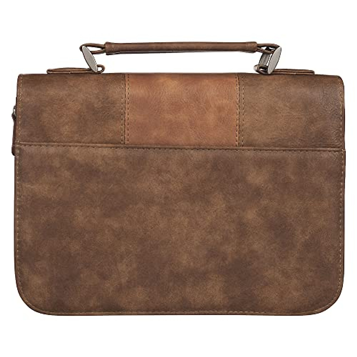 Christian Art Gifts Men's Classic Bible Cover Trust in The Lord Proverbs 3:5, Brown Faux Leather, Large