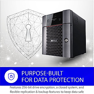 BUFFALO TeraStation 3420DN 4-Bay SMB 8TB (2x4TB) Desktop NAS with Hard Drives Included Network Attached Storage