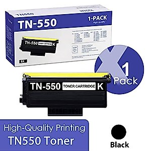 HIYOTA TN-550 TN 550 Compatible TN550 Toner Cartridge Black Replacement for Brother TN550 HL-5240 5350DN/DNLT 5370DW/DWT MFC-8370 8880DN 8890DW DCP-8060 8085DN Printer (TN550-1PK)