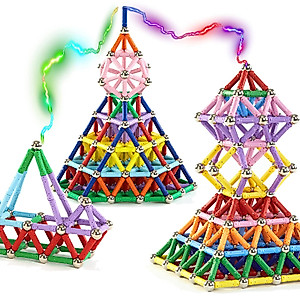 iMelitoy Magnets for Kids Building Blocks 150 PCS, Magnetic Building Sets for Kids Magnet Educational Toys, BPA Idea for Boys Girls Magnetic Party Favors.