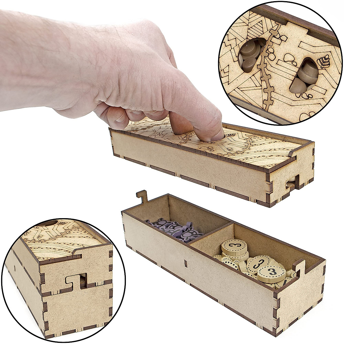 TowerRex Board Game Organizer for Spirit Island Board Game Box, Jagged Earth Expansion, Branch and Claw Expansion, Spirit Island Board Game Components, Tokens, Cards, Spirit Island boardgame